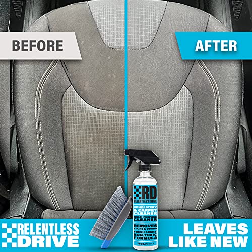 Relentless Drive Car Upholstery Cleaner Kit - Car Seat Cleaner & Car Carpet Cleaner - Works Great on Stains, Keep Car Interior Smelling Fresh - Car Interior Cleaner