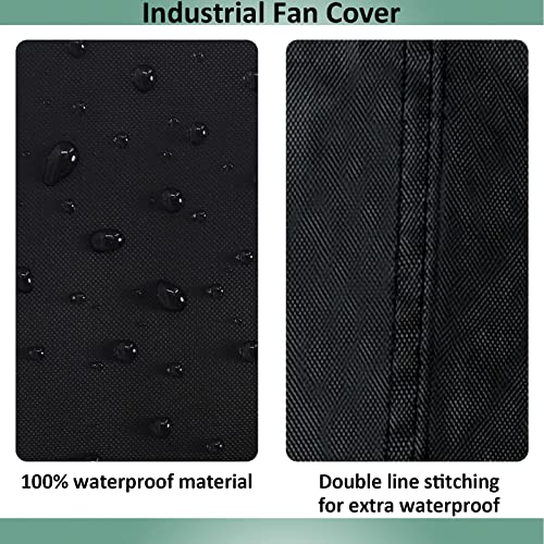 ELONGRIVER Industrial Fan Cover,Waterproof&Dust-proof Cover for 24” High-Velocity Drum Fan, Floor Fan Cover In Heavy Duty Material for Outdoor&Indoor