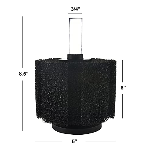 Premium Course Aquarium Sponge Filter - For Greater Intervals Between Cleaning! - Fits 10-75 Gallon Tanks - Fish Tank Sponge Filter - Compare To ATI Pro or Aquarium Co-Op Filter - High Quality