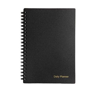 Undated Daily Planner, To Do List Notebook, Hourly Planner, Time Management Manual and Planner, Personal Organizers, 5.2"x7.5", 75 Sheets/150 Pages