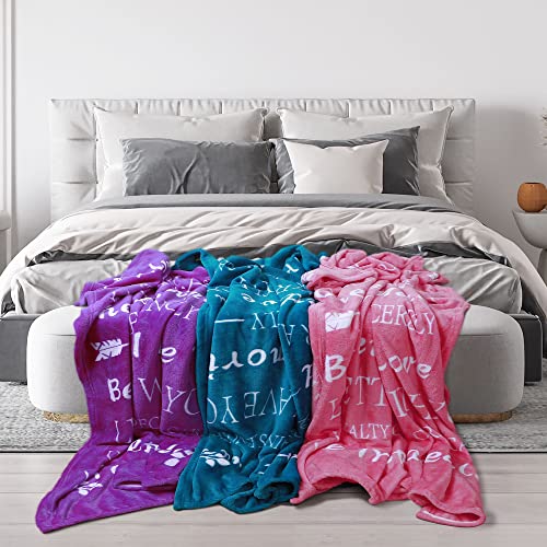 DOKEYWELL Best Friend Birthday Gifts for Women Unique Female Friendship Gifts for Bestie Fleece Throw Blanket 50"x60" (Seablue)