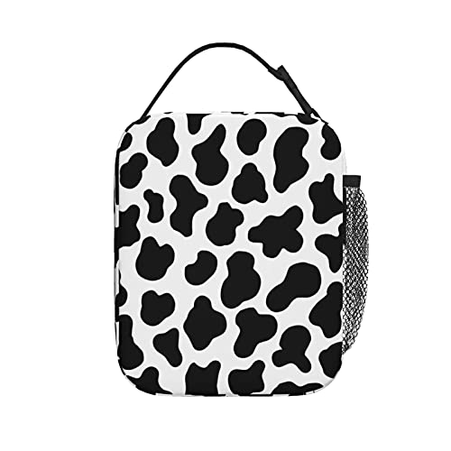 Cow print Portable Lunch Bag cooler bags Insulated Thermal Lunch Tote Box For Women Men Adults Kids Work Travel Picnic