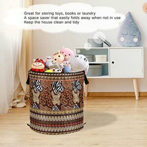 ALAZA 50 L Folding Pop-Up Clothes Hampers, Animal Prints Tiger Stripes Leopard Spots Reptile Skin Snake Wavy Laundry Basket for Room, College Dorm or Travel