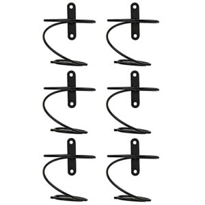 senmubery hefddehy pack of 6 wall mounted wine racks - red wine bottle display holder with screws, metal hanging wine rack organizer