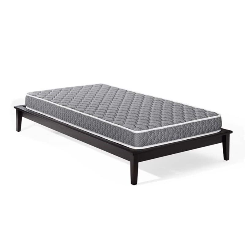 Allora Mila 6” Narrow Twin Mattress - Firm 6 Inch Twin Mattress in Grey