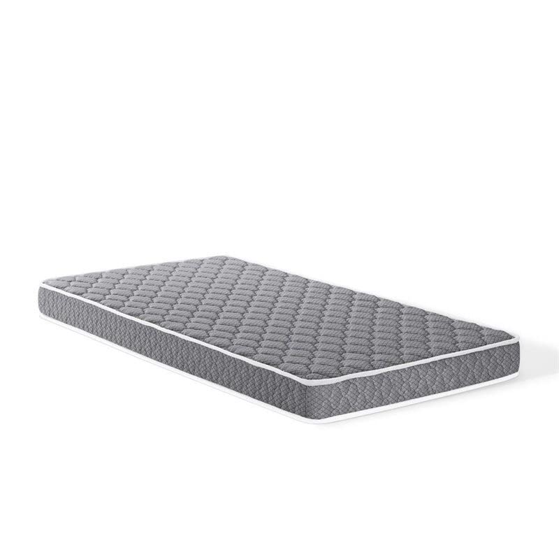 Allora Mila 6” Narrow Twin Mattress - Firm 6 Inch Twin Mattress in Grey