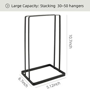 HAKDAY Hanger Stacker Organizer Stand, Portable Hanger Holder Laundry Room Organization Hanger Rack Storage(Black)