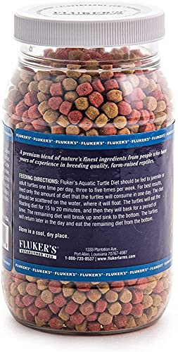 Fluker's Aquatic Turtle Formula Turtle Diet Dry Food 8oz - Includes Attached DBDPet Pro-Tip Guide