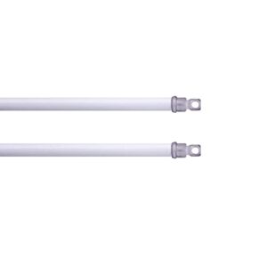 interior living 21-38 in. adjustable petite swivel sash rod, 2-pack, 5/16 in. diameter, white