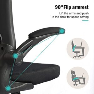 HARBLAND Ergonomic Office Chair, Home Office Desk Chair High Back Chair with Adjustable Headrest Backrest Armrest for Home Office Computer Desk (Black)