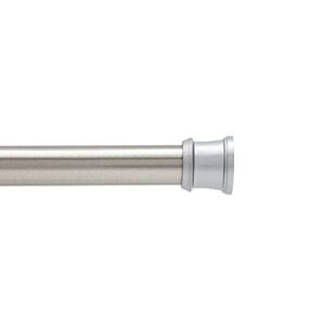 interior living 42-72 in. adjustable standard shower rod, brushed nickel