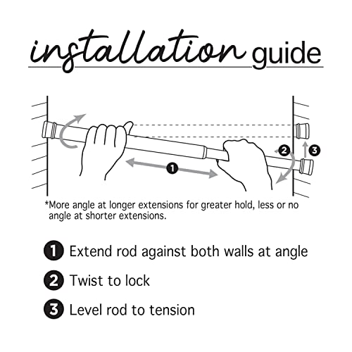 Interior Living 42-72 in. Adjustable Standard Shower Rod, Brushed Nickel