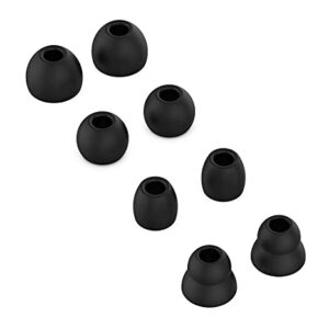 ALXCD Eartips Compatible with Beats Flex Earbuds, S/M/L/D 4 Sizes 8 Pairs Soft Silicone Replacement Earbuds Tips Ear Tips, Compatible with Beats Flex, 8 Pairs, Black