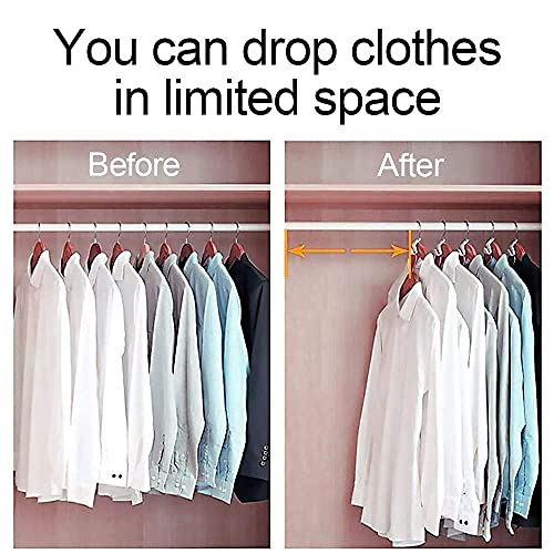 KiGesYo 48Pcs Clothes Hanger Connector Hooks, Cascading Hanger Hooks Extender Clips Connection Hooks for Heavy Duty Space Saving Outfit Hangers or Clothes Closet (White)