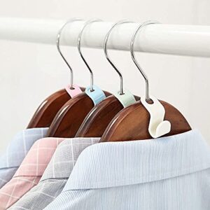 KiGesYo 48Pcs Clothes Hanger Connector Hooks, Cascading Hanger Hooks Extender Clips Connection Hooks for Heavy Duty Space Saving Outfit Hangers or Clothes Closet (White)