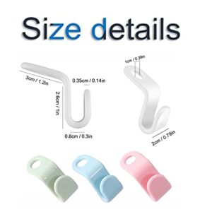 KiGesYo 48Pcs Clothes Hanger Connector Hooks, Cascading Hanger Hooks Extender Clips Connection Hooks for Heavy Duty Space Saving Outfit Hangers or Clothes Closet (White)