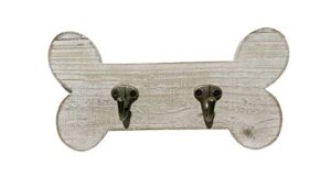 dwellington vintage style dog bone hook wall mounted coat rack rustic wall hanging leash holder