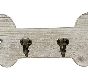 dwellington Vintage Style Dog Bone Hook Wall Mounted Coat Rack Rustic Wall Hanging Leash Holder