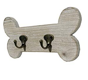 dwellington Vintage Style Dog Bone Hook Wall Mounted Coat Rack Rustic Wall Hanging Leash Holder