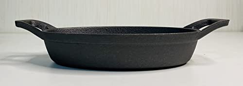 HAWOK Cast Iron Mini Oval Serving Dish 6.1 inchx 3.85 inch set of 4……