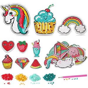 TOY Life Diamond Painting Kit For Kids with Keychains, Crafts for Girls Ages 8-12, Diamond Art for Kids, Diamond Dot Gem Art Kits for Kids, Kids Arts and Crafts for Kid Ages 8-12, Unicorn Painting Kit