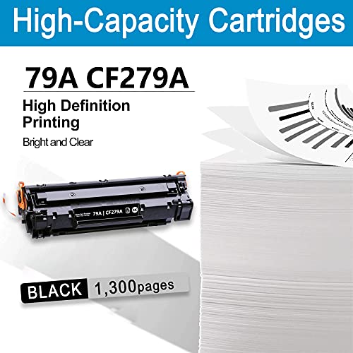 2 Pack Black Compatible 79A | CF279A Toner Cartridge Replacement for Pro M12w M12a Pro MFP M26nw M26a T0L46A T0L50A T0L45A T0L49A Printer Ink Cartridge (High Yield)