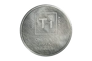 1 troy oz titanium round - .999 pure chemistry element design by unique metals