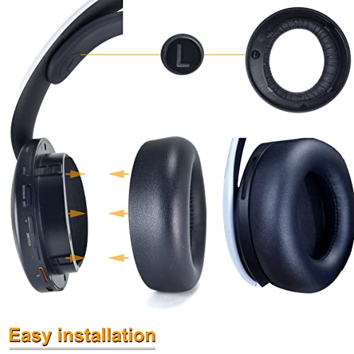 PS5 Ear Cushion - defean Replacement Ear Pads Pillow Cover Compatible with Sony ps5 Wireless Headphone, Pulse 3D Wireless Headset, Softer Protein Leather, High-Density Noise Cancelling Foam