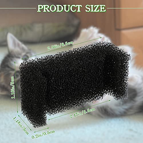 Outus 16 Pieces Sponge Filter for Cat Water Fountain Replacement Pet Fountain Foam Filter Cat Drinking Fountain Sponge Foam Filter for Pet Dog Cat Fountain