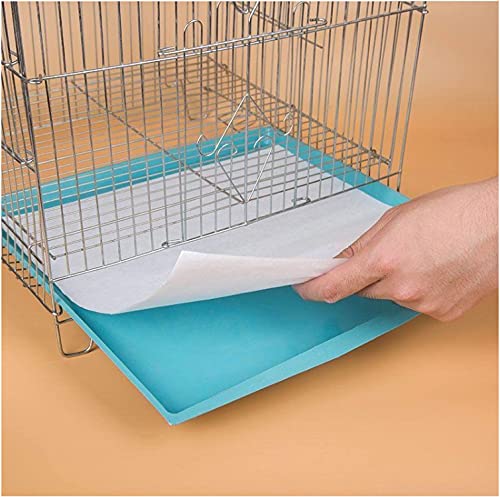 RUBY.Q Bird Cage Liner Papers, 100/200 Sheets Non-Woven Bird Cage Liners, Precut Absorbent Bird Cage Paper Liners Pet Animal Cages Cushion for Bird Parrot