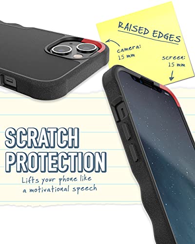 Smartish iPhone 13 Protective Case - Gripzilla Compatible with MagSafe [Rugged + Tough] Armored Slim Cover with Drop Protection - Black Tie Affair