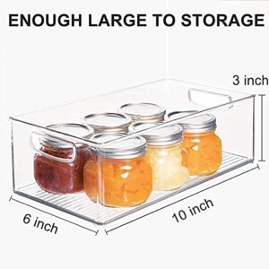 YYDSHEN Fridge Storage Clear Stackable Pantry Bin for Refrigerator, Freezer, Kitchen Cabinet-Free BPA, Plastic Food Organizers Containers, large, yellow