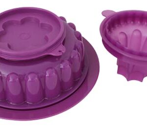 NewTupperware SMALL Jel Ring Jello Desserts Mold 500ml / 2 cups in Purple