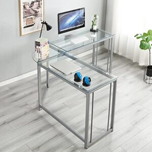 sogesfurniture Computer Glass Desk Large Offic Desk Computer Table Desk Writing Desk, BHUS-UT-096