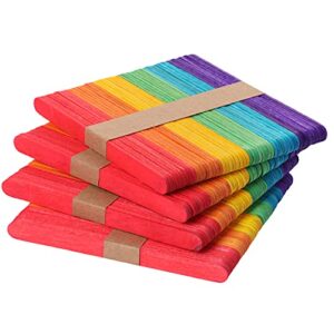 mr. pen- colored popsicle sticks, 200 pack, 4.5 inch, colored craft sticks, colorful popsicle sticks, rainbow popsicle sticks, wooden sticks for crafts, colored craft sticks, craft popsicle sticks