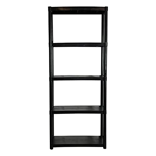 Juggernaut Storage 30"W x 14"D x 70"H 4-Shelf Resin Shelving Unit, 600 lb Capacity Black