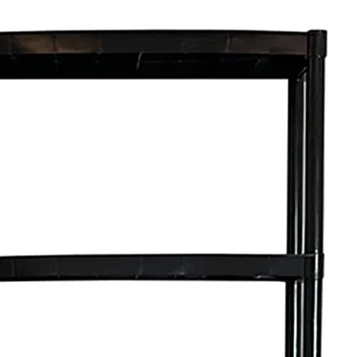 Juggernaut Storage 30"W x 14"D x 70"H 4-Shelf Resin Shelving Unit, 600 lb Capacity Black