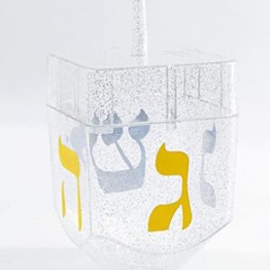 Jumbo Hanukkah Fillable Dreidel, Stands Straight on Table, Can Be Filled with Hanukkah Gelt Or Hanukkah Chocolate (Single)