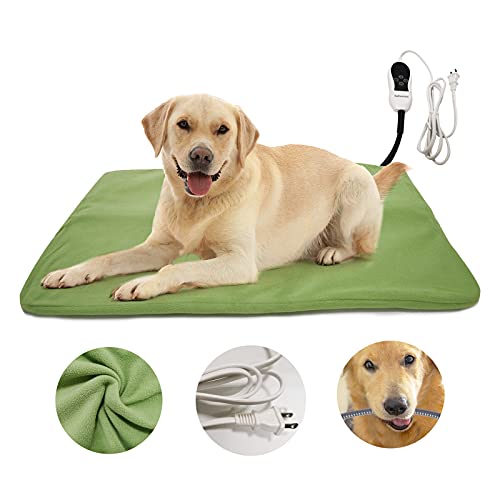 HELLOMOTO Large Pet Heating Pad for Large Cats/Dogs, Indoor Pet Heating Pad, Electric Pet Warmer with 8 Heating Settings, Auto Shut Off(20'' x 32'')-Pet3