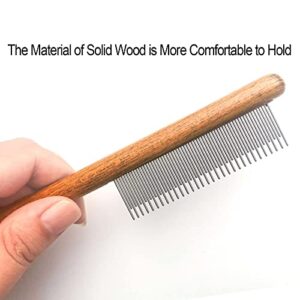 Cat comb,dog comb,Solid Wood Pet Comb Grooming Tool for Cats,Dogs and rabbits…