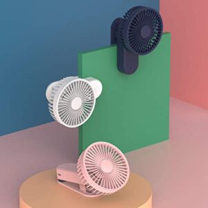 FENGCHUANG USB Powered Clip on Fan,Magnetic Small Desk Fan,Portable Personal Fan with Three Speed Adjustment,Mini Desk Fan Clip Fan for Baby Stroller,Bed,Outdoor