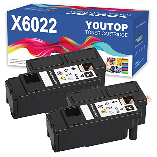 Youtop 2PK Remanufacture Toner Cartridge Replacement for Xerox Phase 6022 6020 Workcentre 6025 6027 106R02759 2000pages