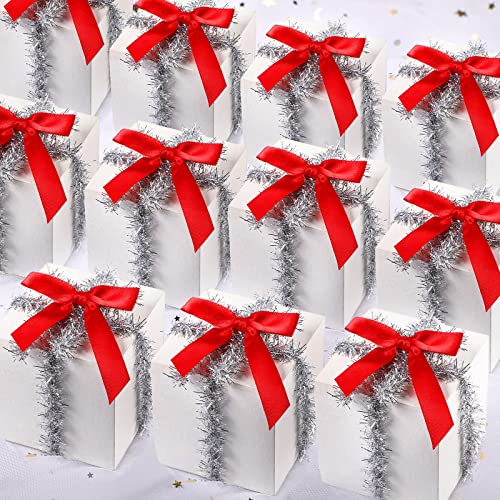 100 Pieces Twist Bow Satin Twist Tie Bows 5/8 Inch Bows for Halloween Wedding Crafts Wrapping Small Bows Candy Treat Bags Decoration(Red,5/8 Inch)