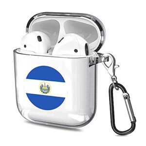 country el salvador clear silicone case compatible with apple airpods 1 2 pro airpod gel clear tpu protective cover skin sn1 (airpods 1/2)