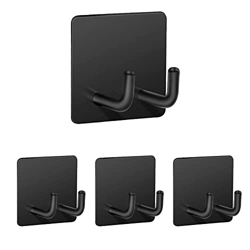 Adhesive Razor Hooks, ZUIMENG 4 Pack Self Adhesive Razor Holder for Shower, Wall Hooks for Razor Plug Shaver Towel Loofah