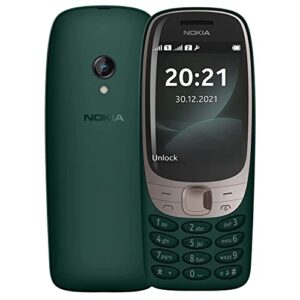 nokia 6310 (2021) dual-sim 16mb rom + 8mb ram (gsm only | no cdma) factory unlocked 2g gsm cell-phone (dark green) - international version