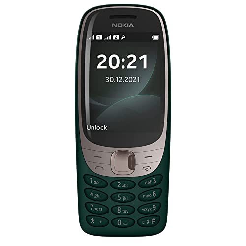 Nokia 6310 (2021) Dual-SIM 16MB ROM + 8MB RAM (GSM Only | No CDMA) Factory Unlocked 2G GSM Cell-Phone (Dark Green) - International Version