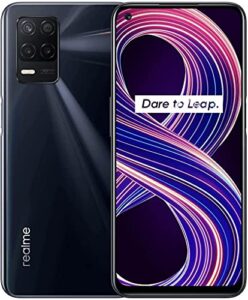 realme 8 5g + 4g volte gsm unlocked global usa latin europe octa core 48mp triple camera (not verizon/boost/cdma) (black supersonic, 128gb+4gb)