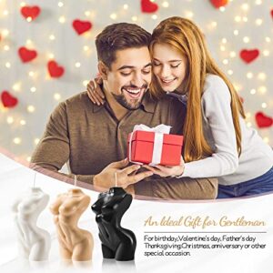 Body Candle Female Torso Candle 6'' Shaped Candles Aesthetic Candle Soy Candle Home Decor for Bathroom Bedroom Valentine's Day Gift for Home Spa Wedding Women Birthday（Black