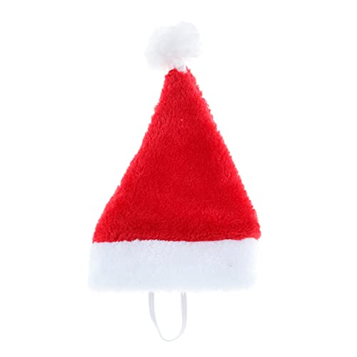 Red Christmas Hat Cat Santa Hat Pet Christmas Costume Puppy Dog Cat Santa Hat with Adjustable Elastic Chin Strap - Christmas Hat